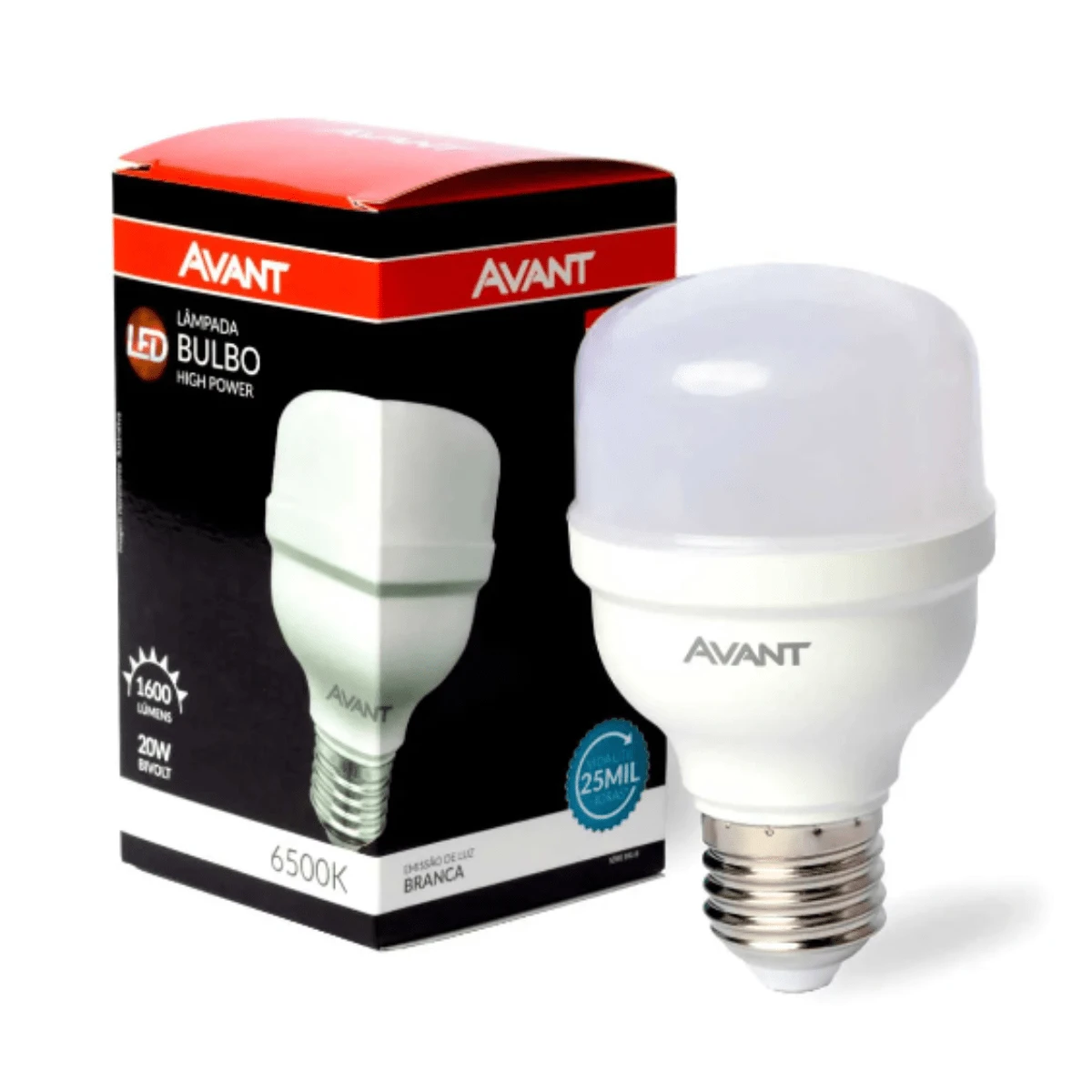 Kit Of 10 LED Bulbs 20w 6500k Cold White Bivolt E-27Avant Socket ...