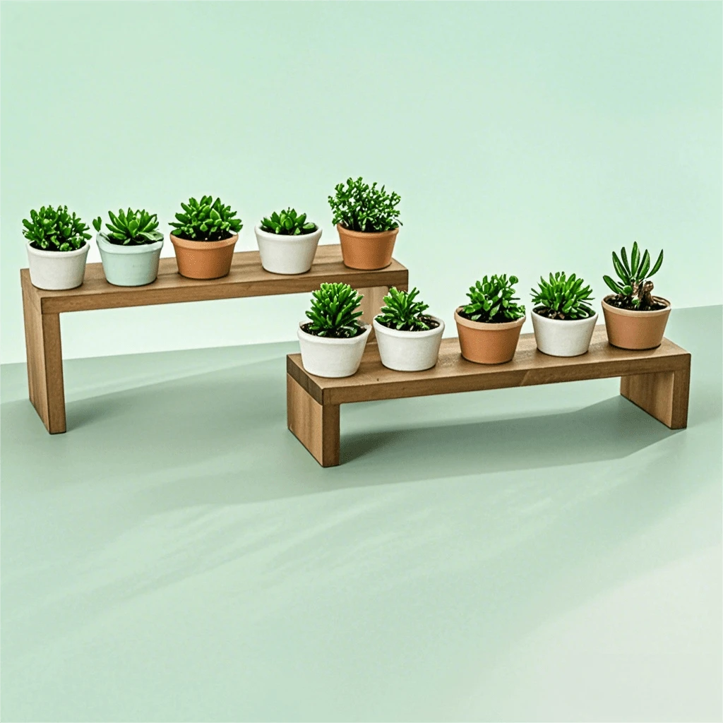 Wooden Tiered Display Rack, Collectible Showcase Stand For Blind Box ...