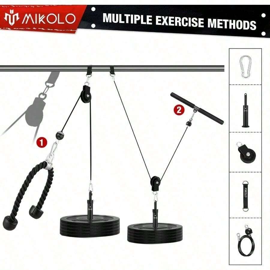 Fitness LAT And Lift Pulley System, Dual Cable Machine(70'' And 90 ...