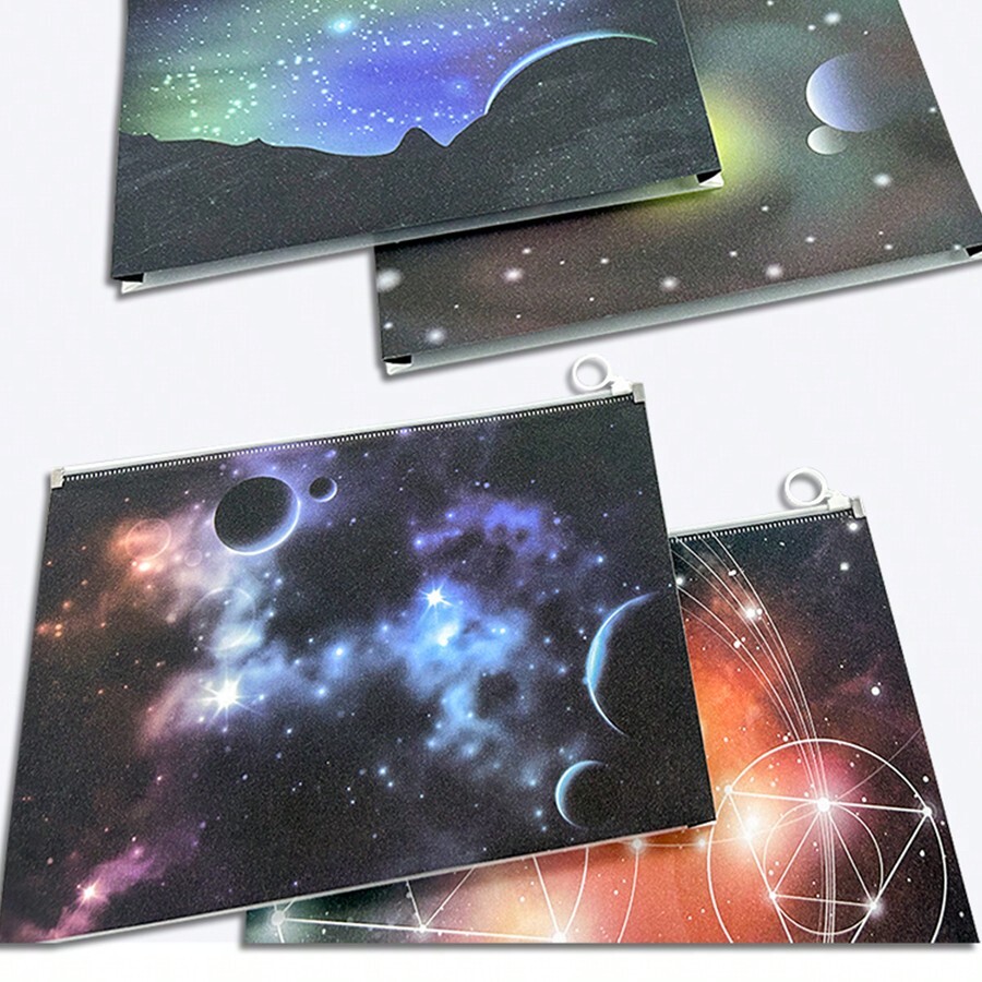 A4 Size Glow-In-The-Dark 3D Office File Folder - Waterproof Zipper ...