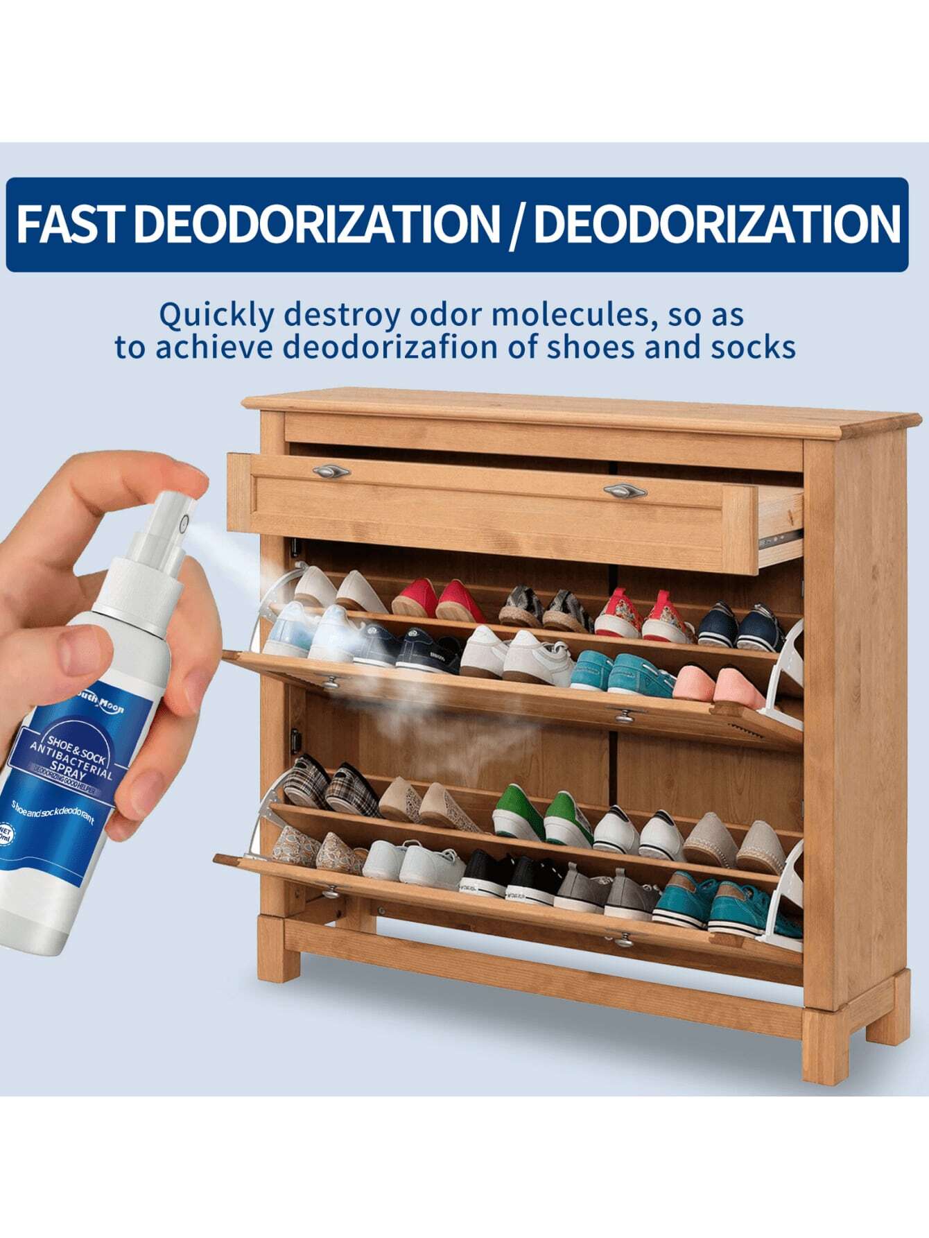 Shoe And Sock Deodorizing Spray Shoe And Sock Cleaning Sweaty Feet Odor ...