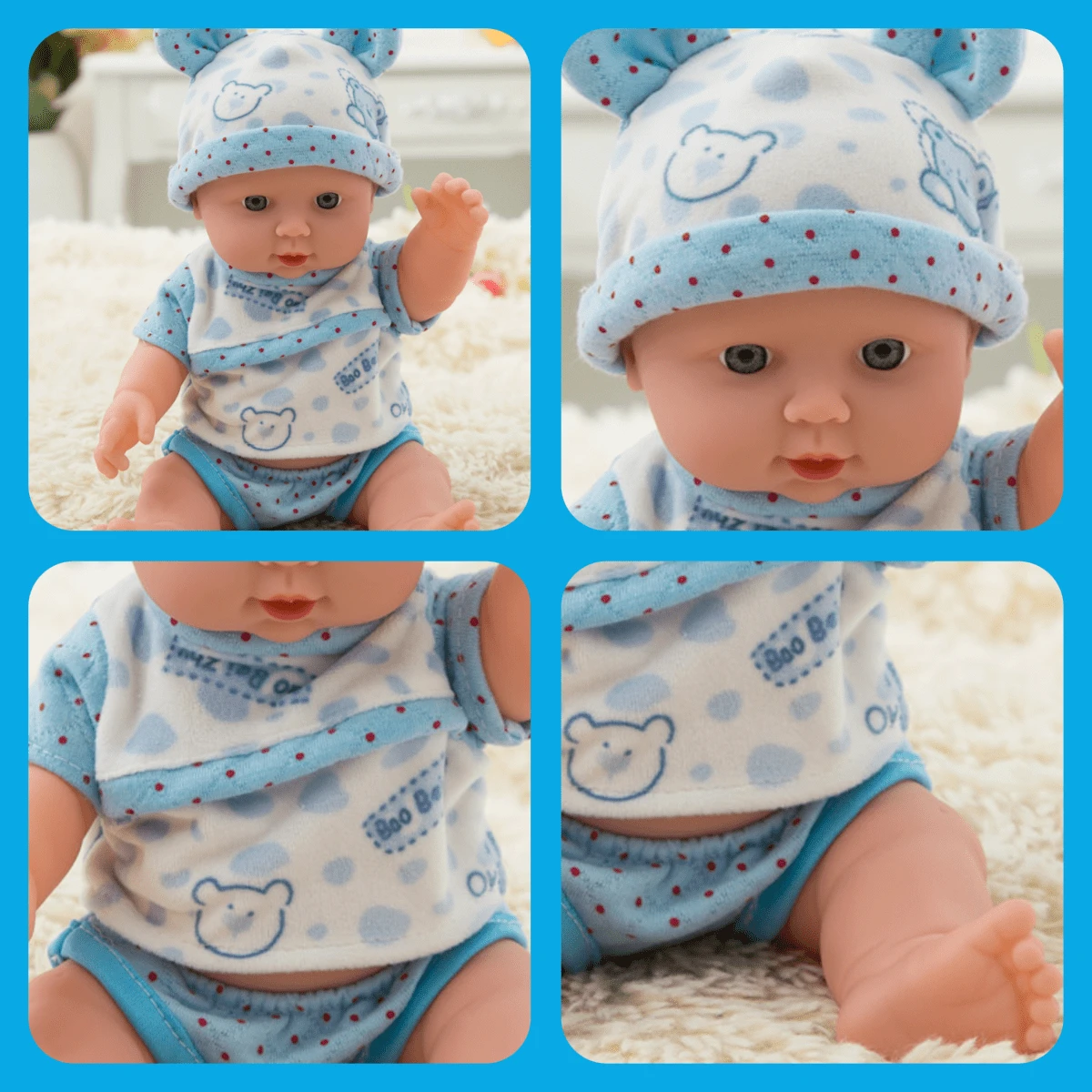 Realistische Neugeborenen Puppe mit weichem Körper, echte Lebensechte ...