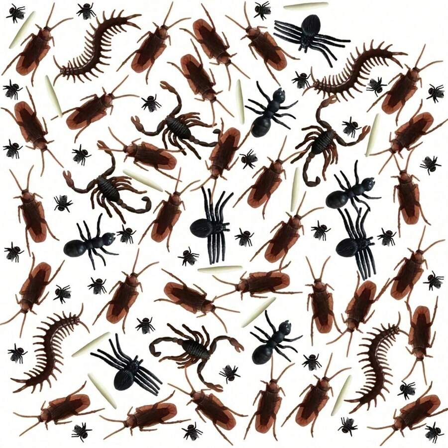 30pcs Realistic Bugs Plastic Fake Bug Trick Insects Prank Bugs ...