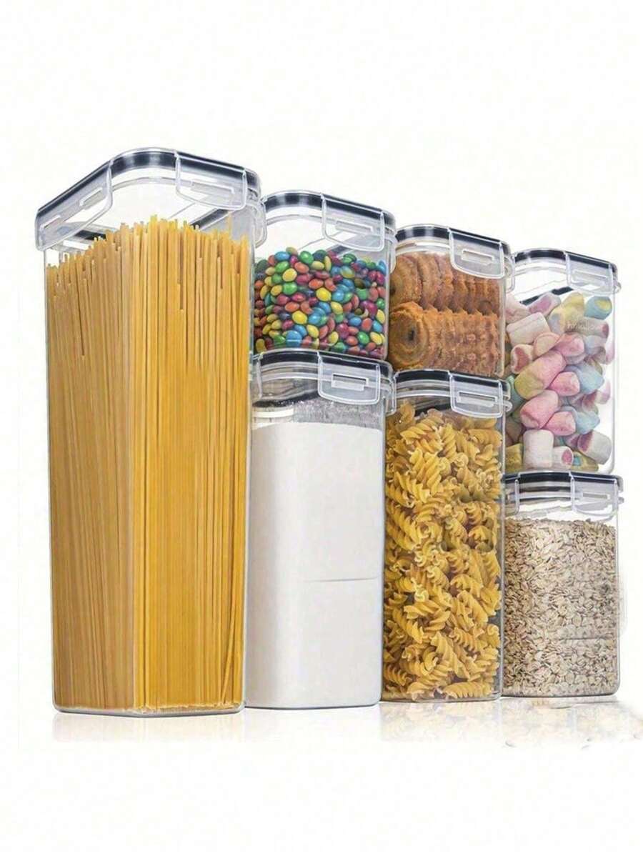 Food Storage Containers - Stackable & Space-Saving Design With Clear ...