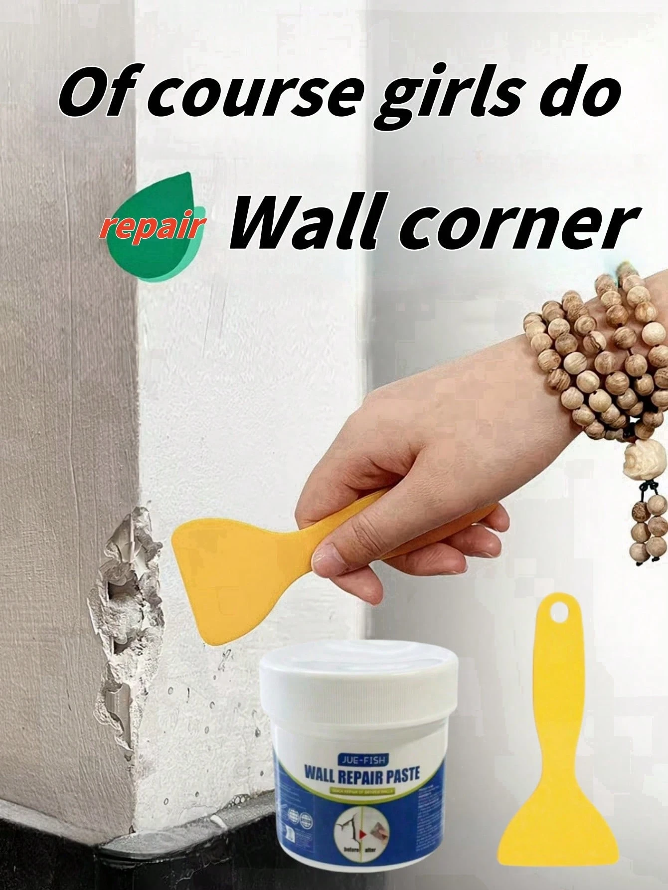 Stucco per riparare crepe nei muri - Stucco antiumido per pareti ...