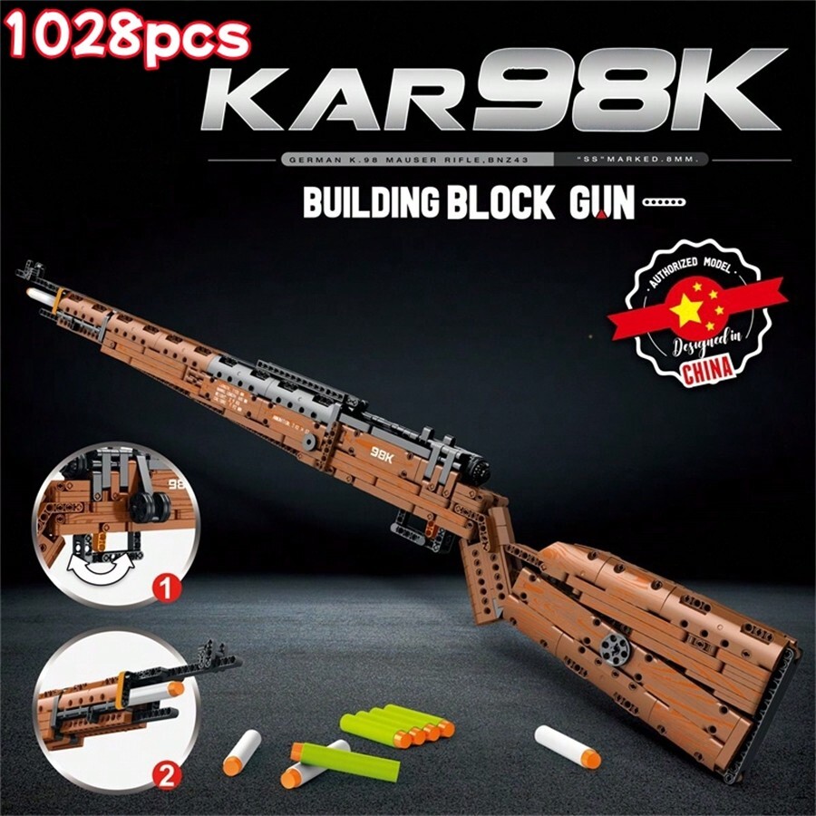 Creative Kar98K Sniper Rifle Military Weapon Building Blocks, Super ...