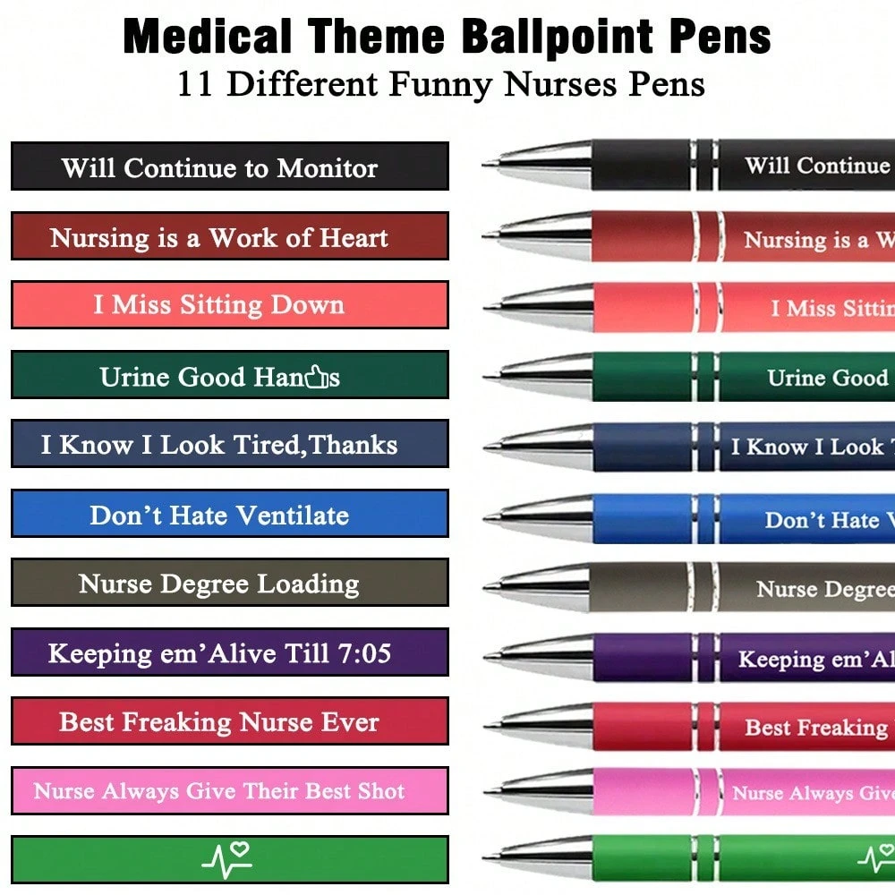 Nurse Gift Pens, 11Pcs Super Cute Saying Pen For Staff Coworkers ...