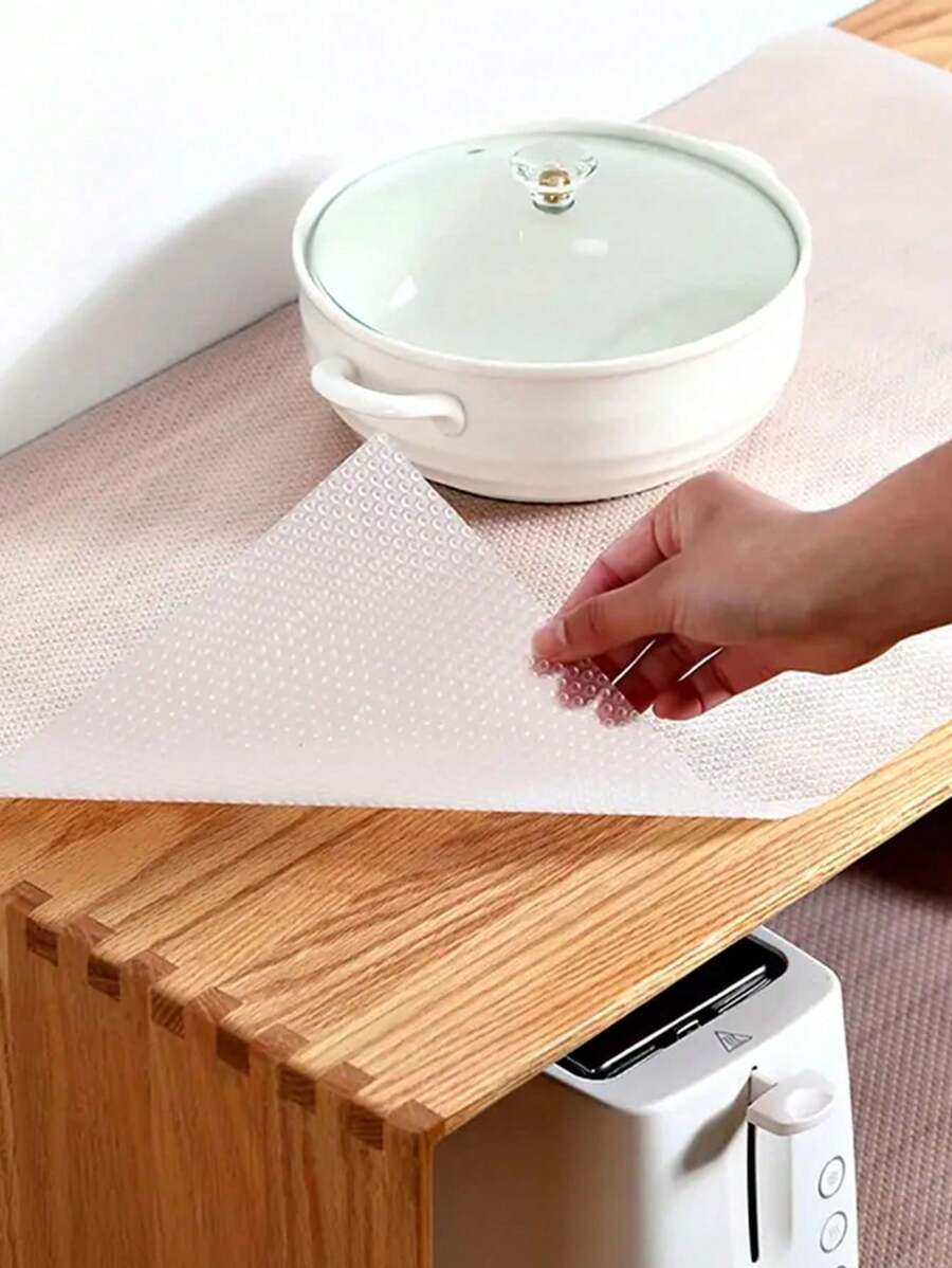 1 Roll 30cm Wide And 100cm Long Non-Slip Shelf Liner,Eva Waterproof Cabinet Liner,Translucent ...