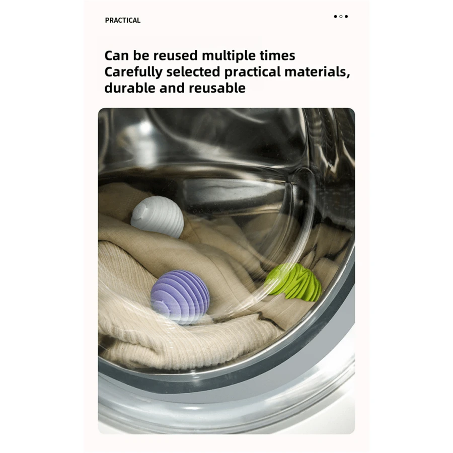 8 Pcs Anti-Tangle Laundry Balls, Washing Machine Cleaner Balls To ...