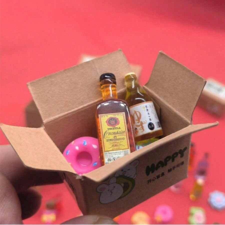 12pcs Mini Express Package Model, Containing Supermarket Food And ...