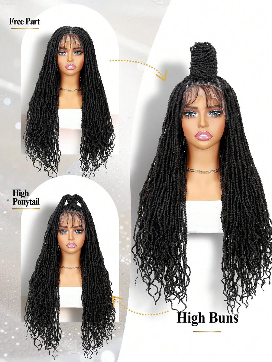 Soft Faux Locs Wig Full Lace Dreadlock Wig With Baby Hair Synthetic ...