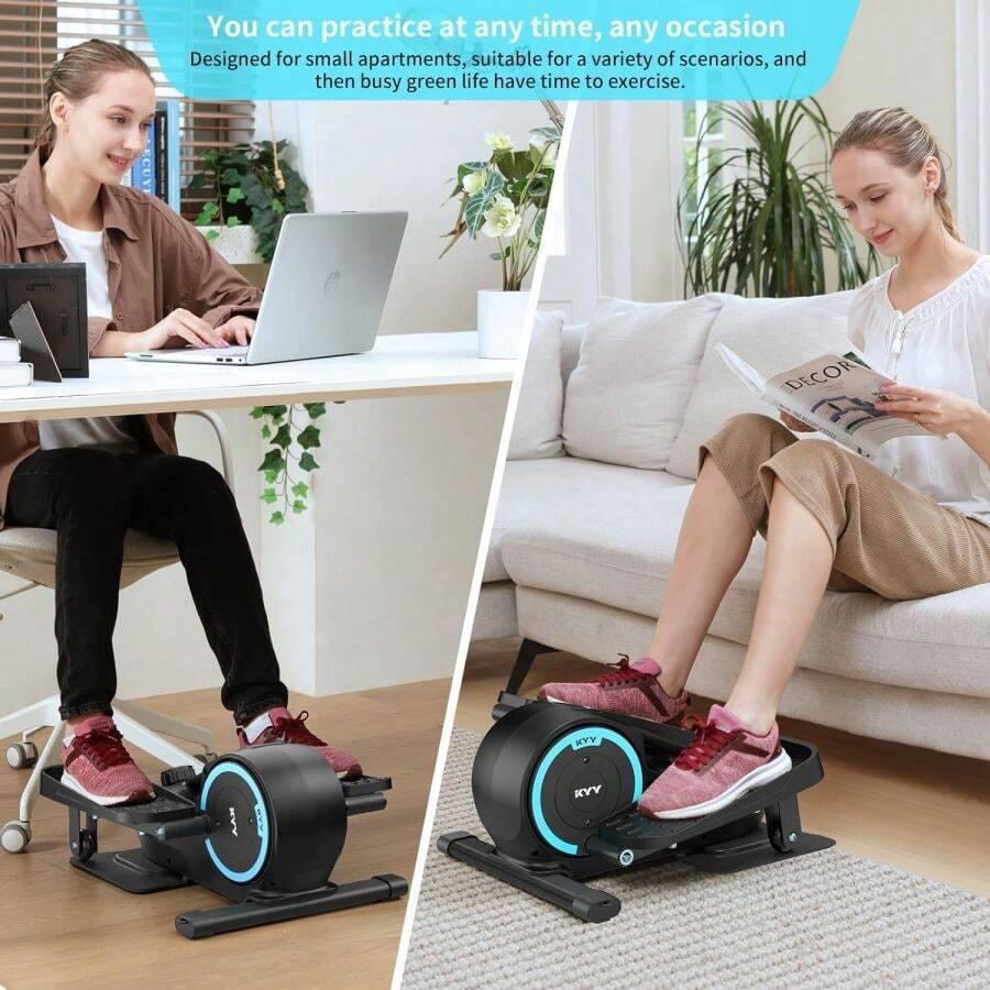 Compact, Portable Under Desk Elliptical Machine With Magnetic ...