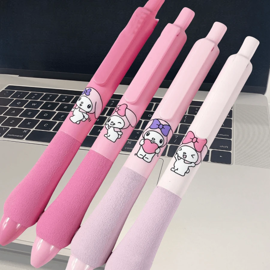 4pcs Sanrio Sponge Pudgy Retractable Pens, 0.5mm Black Ink, Cute ...