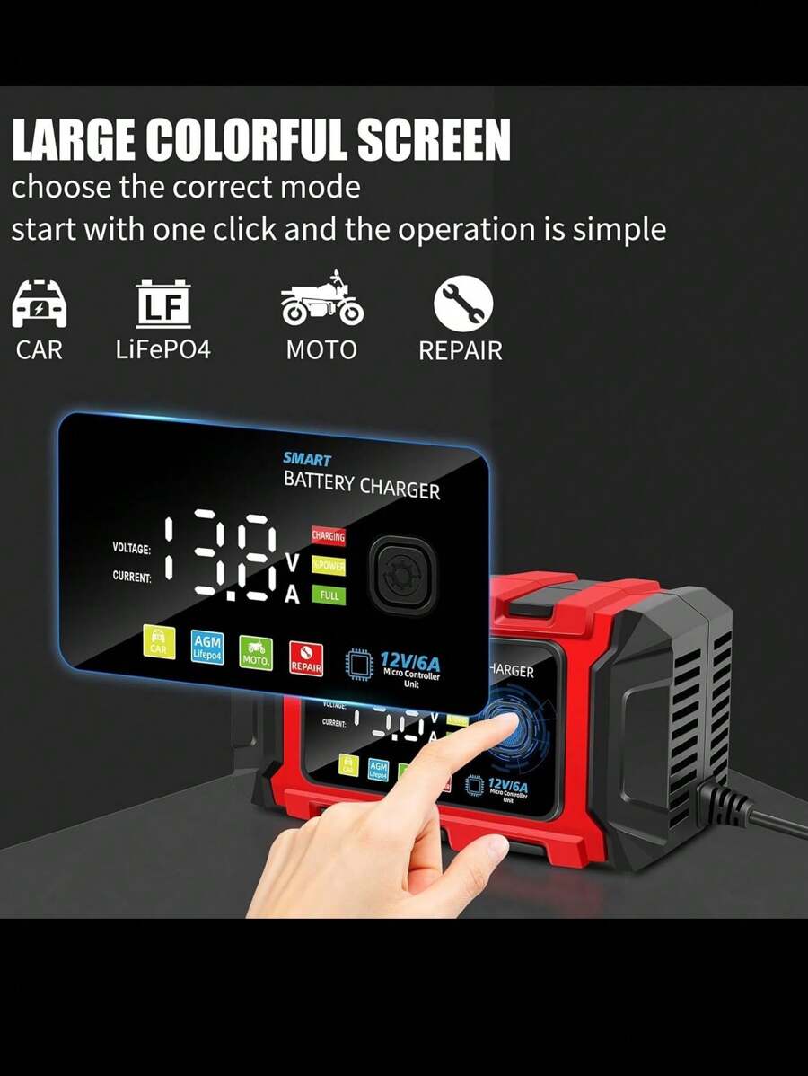 Chargeur de batterie de voiture 6 ampères, chargeur de batterie de ...