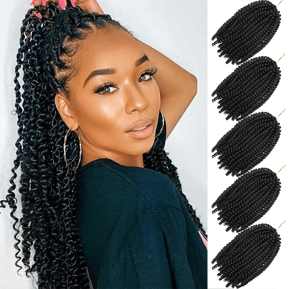 8/10/12 Inch Spring Twist Crochet Braids Hair For Butterfly Locs Bomb ...