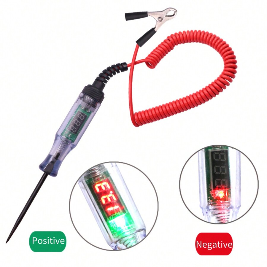 1pc 5-120V Car Truck Voltage Circuit Tester Digital Display Long Probe ...