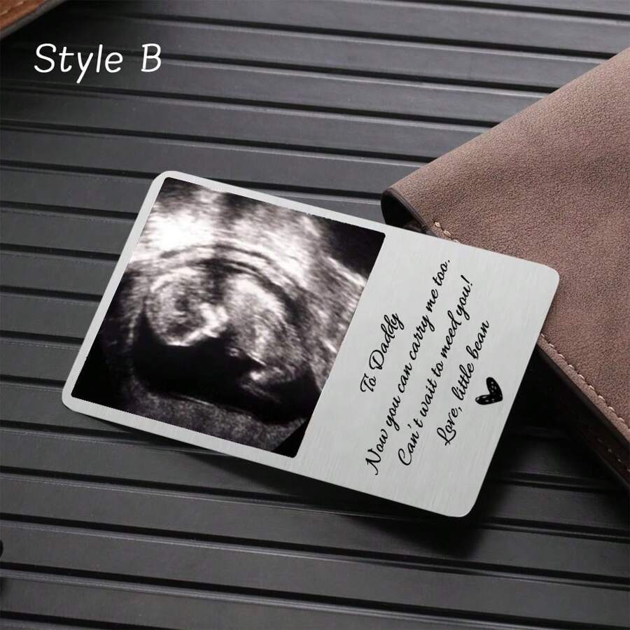 Custom Ultrasound Wallet Card For A 1st Time Dad, Can't Wait To Meet ...