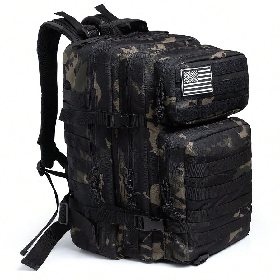 QT&QY 45L Militarily Tactical Backpacks For Men GYM Crossfit Heavy Duty ...