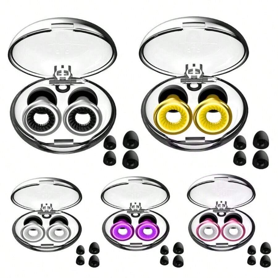 Noise Cancelling Silent Metallic Silicone Earplugs Loop Ring Ear Plugs ...
