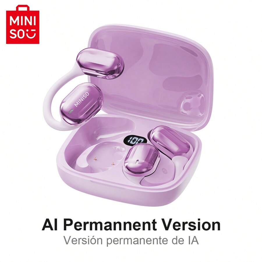 Miniso MINISO AI OWS Translation Open Ear Earbuds Support 75 języków ...
