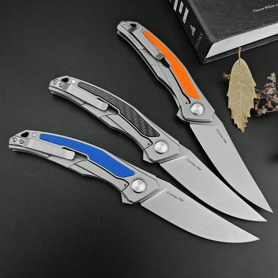 Outdoor Tactics High Quality D2 Blade Folding Knife 420 Steel Inlaid ...