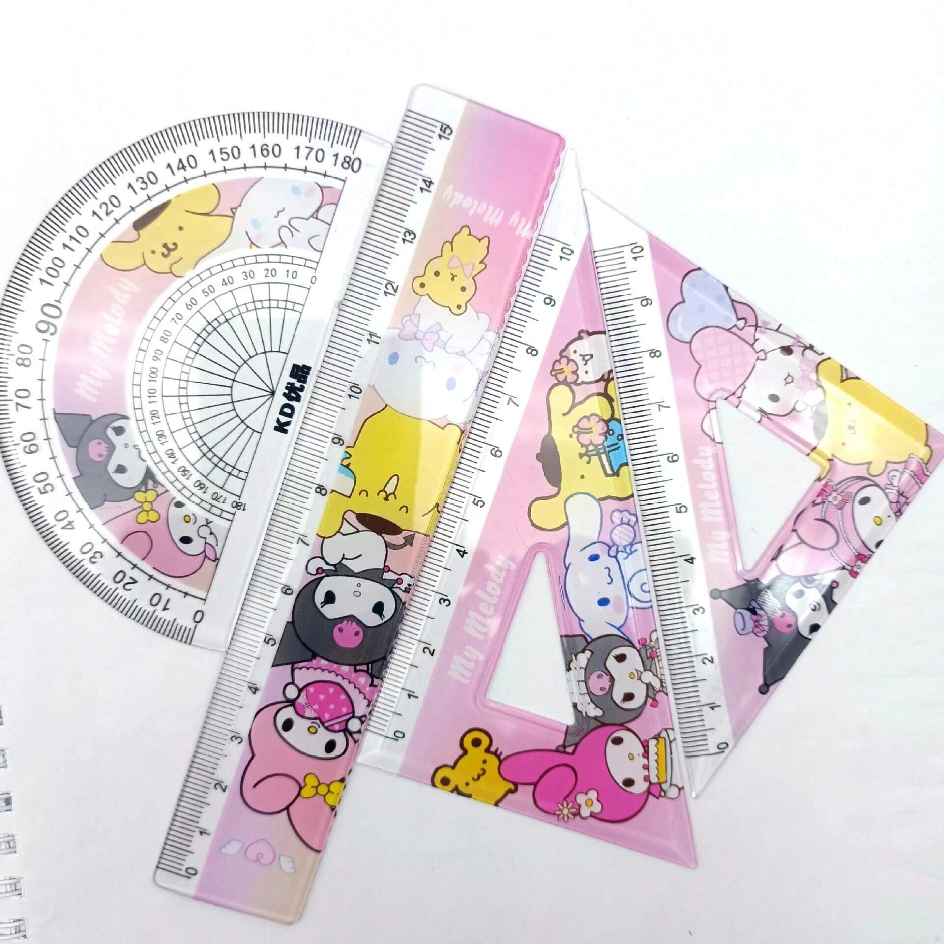 Sanrio Set de 3 reglas multifuncionales de Sanrio para estudiantes ...