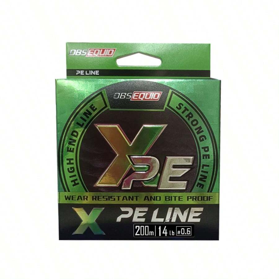 8-Strand PE Braided Fishing Line, 200m, Solid Green Color, High Tensile ...