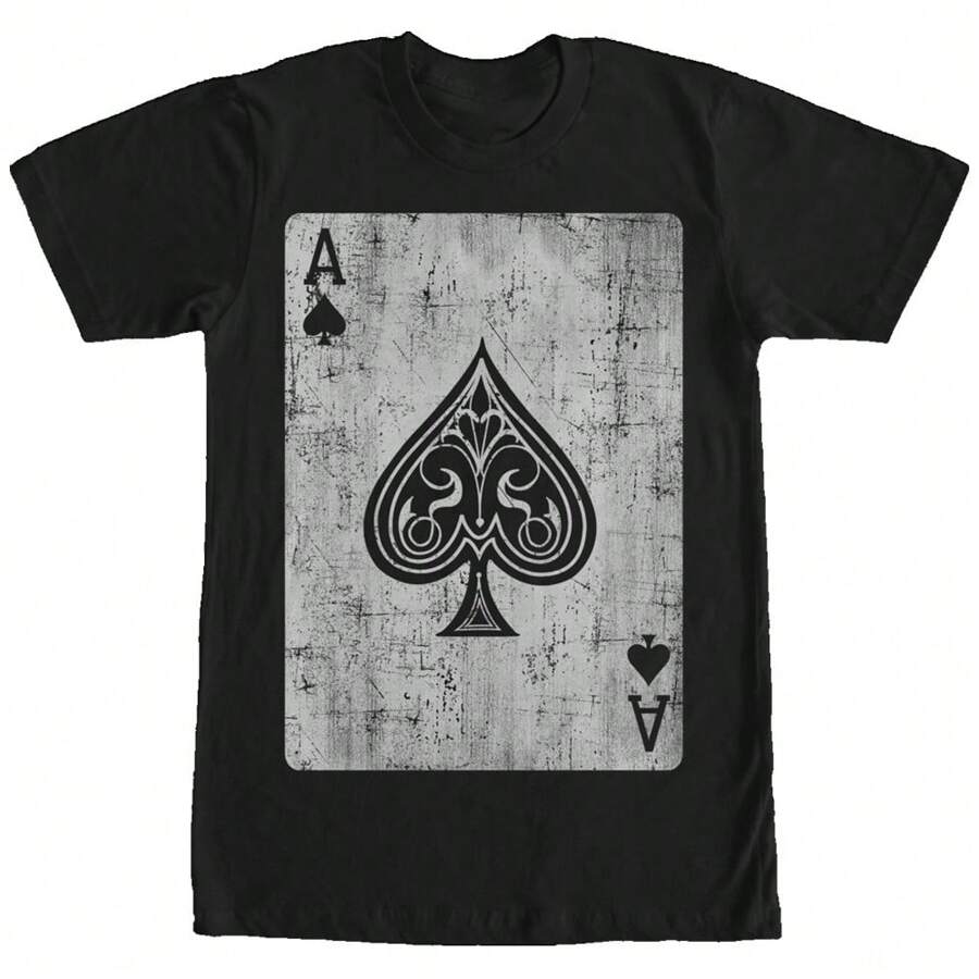 Men's Lost Gods Distressed Ace Of Spades T-Shirt | SHEIN USA