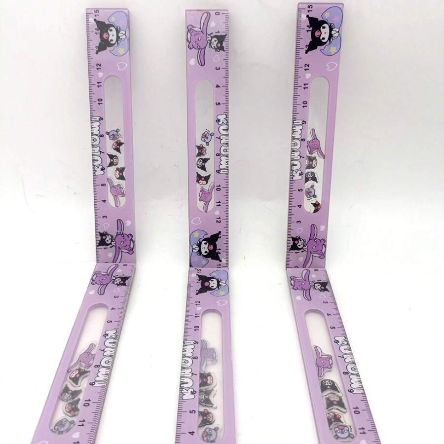 Sanrio Cute Sanrio Kuromi Shaking Ruler, High-Quality Acrylic Straight Ruler For Students, Fun ...