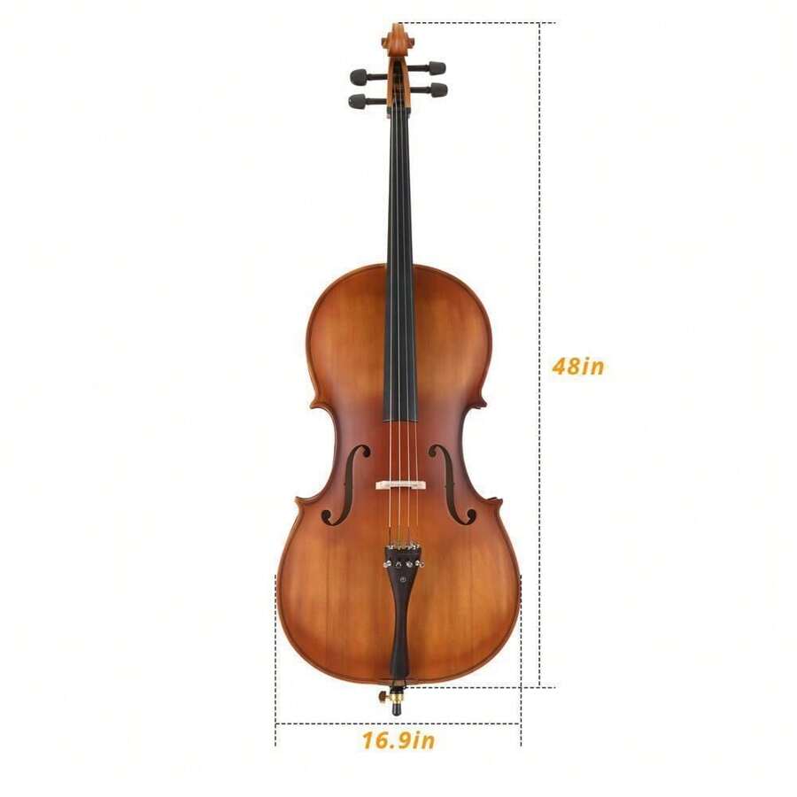 Full Side 4/4 Matte Natural Color Spruce Panel Cello With Bag Case ...