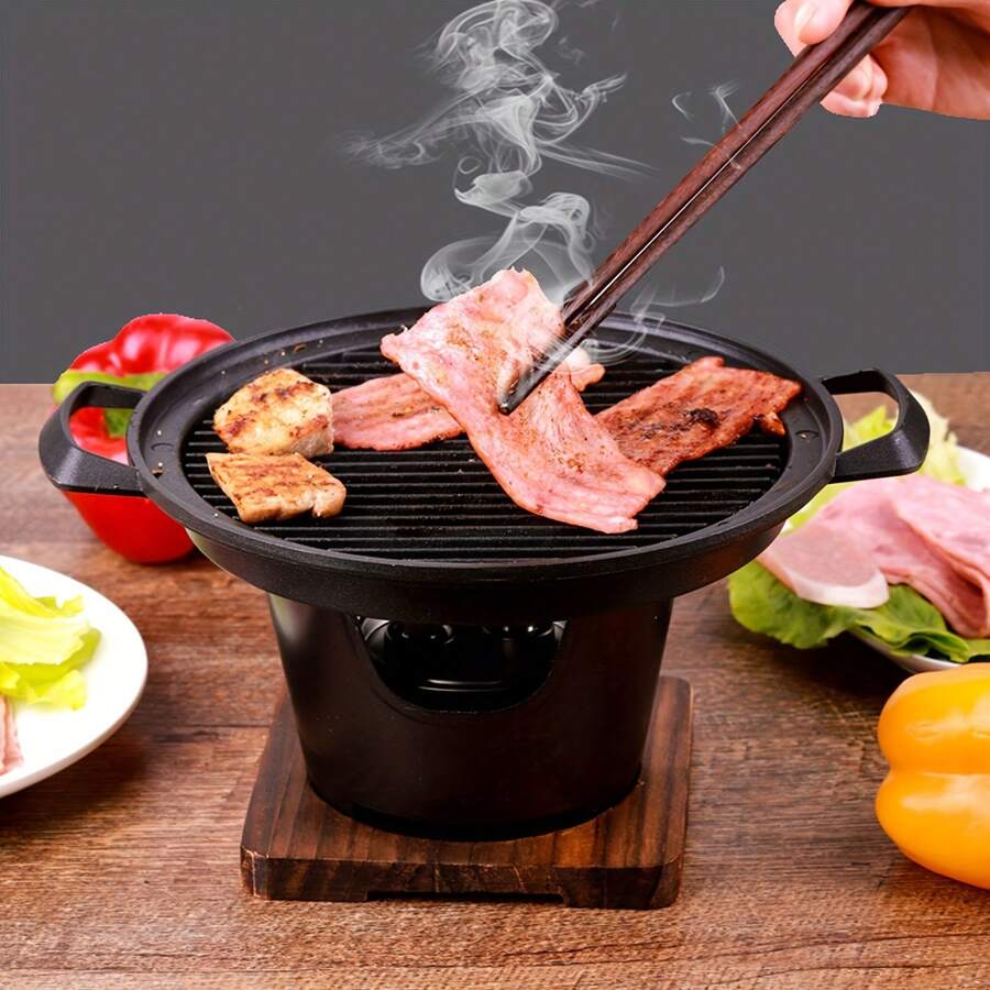 1-Person BBQ Grill, Indoor Compact Tabletop Korean Style Smokeless ...