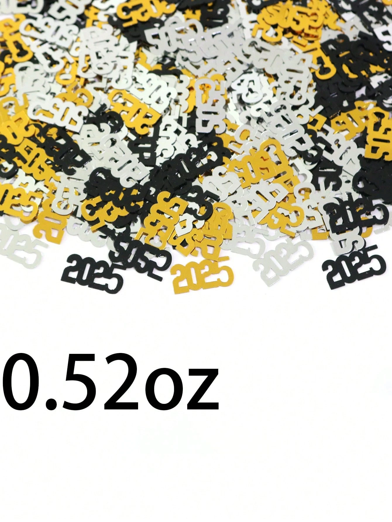 0.52oz Gold And Silver 2025 Confetti - Pack Of 500 | New Years Confetti ...