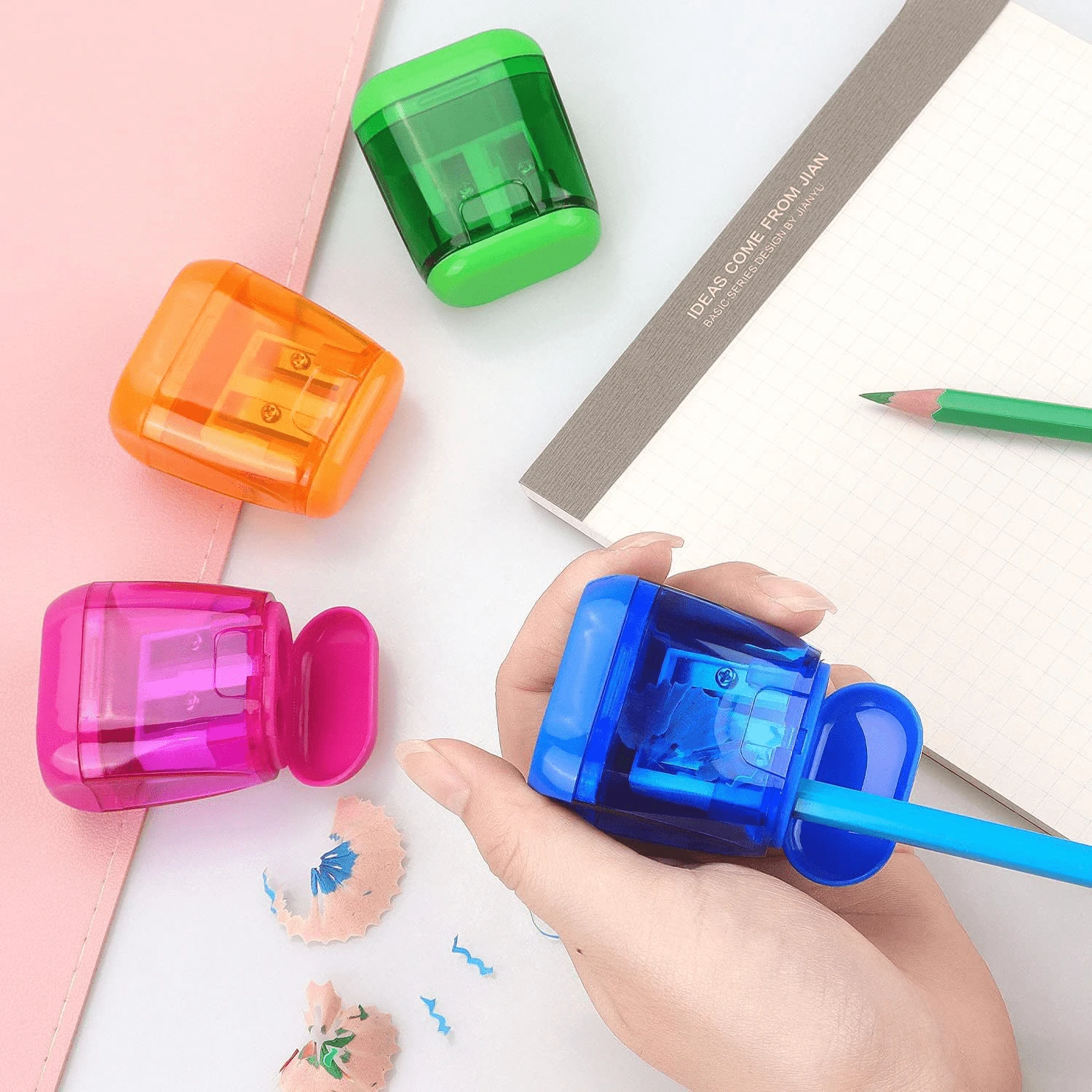 Plastic Sharpener With Transparent Cover, Double Hole, Plastic ...