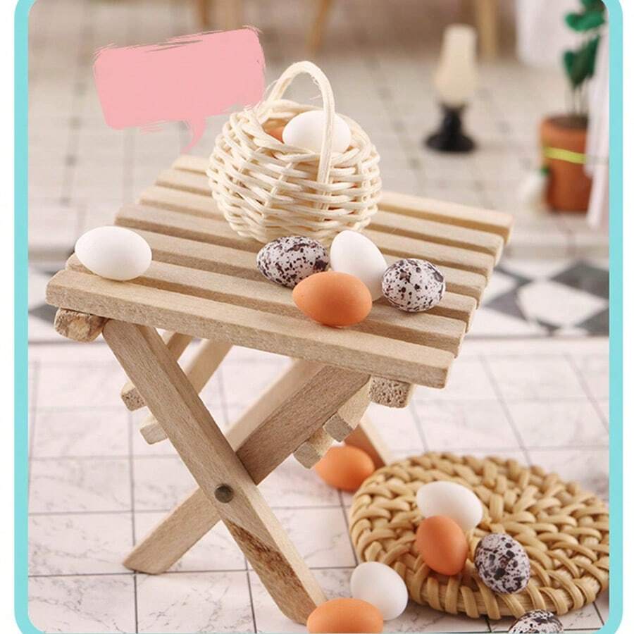 Miniature Food Toy Eggs, Tiny Egg Models, Dollhouse Living Scene, Doll ...