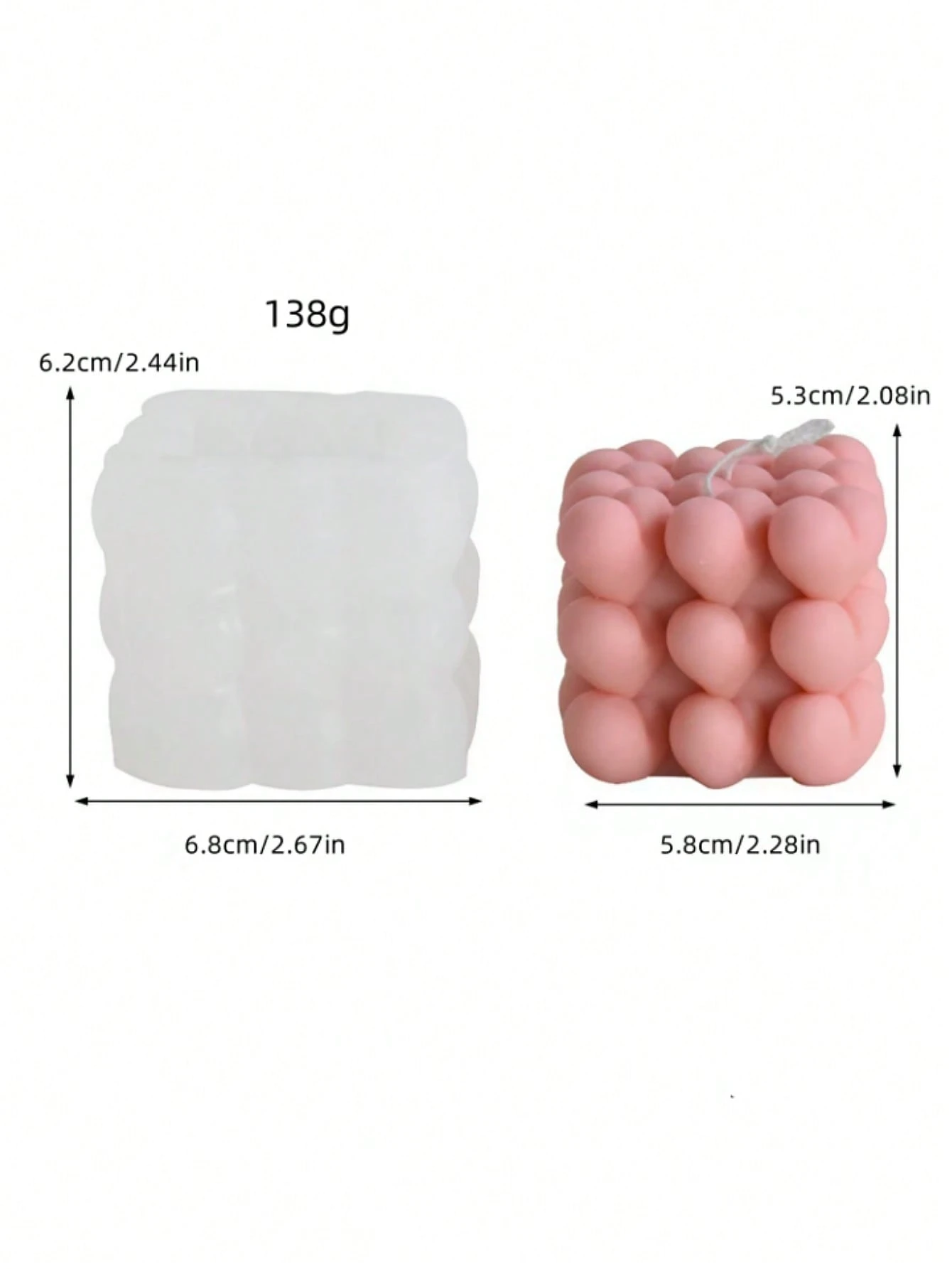1pc Heart-Shaped Silicone Wax Candle Mold, DIY Love Shape Gypsum ...