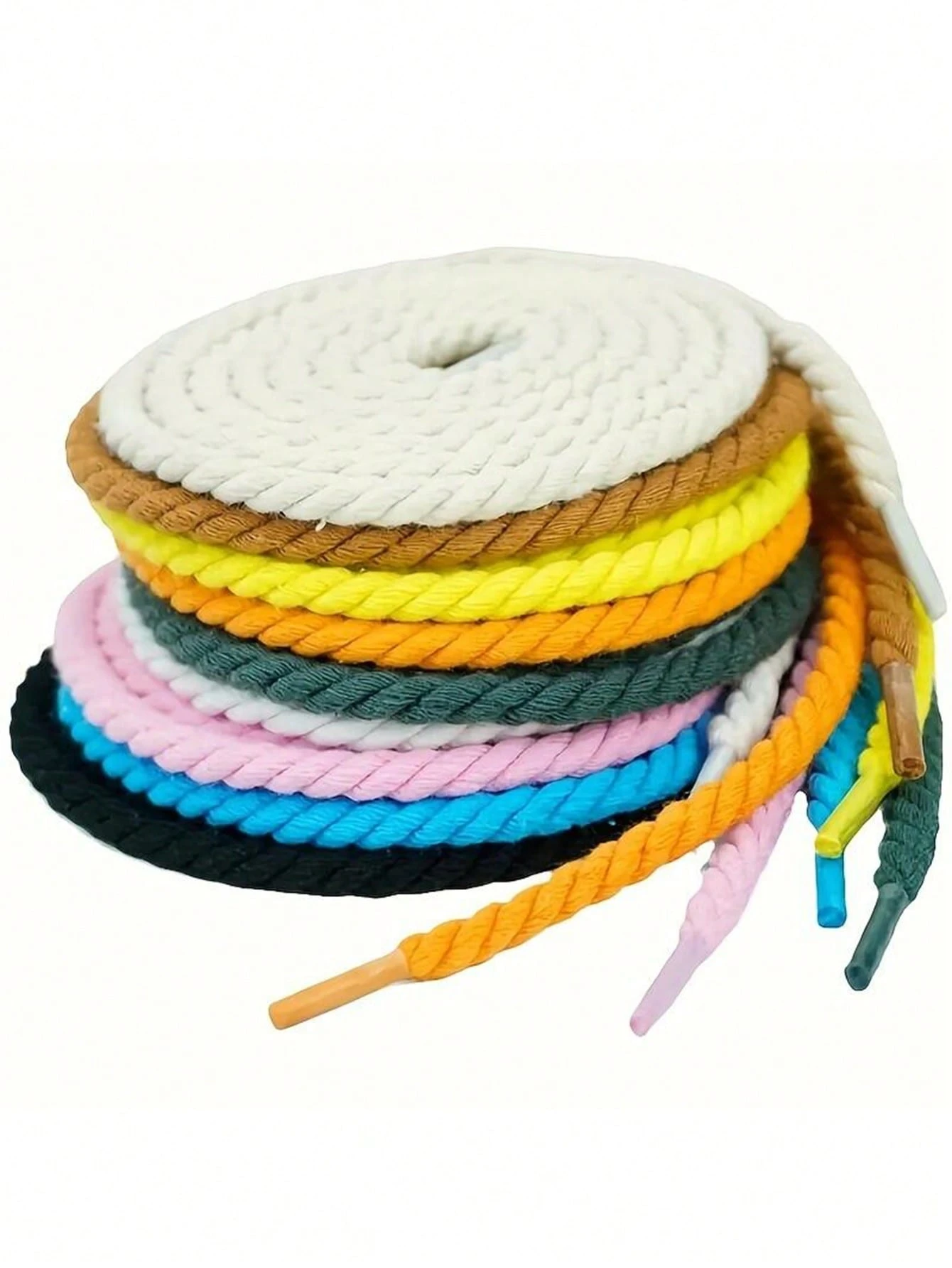 2pcs Vintage Braided Shoelaces, DIY Woven Natural Linen Shoelaces ...