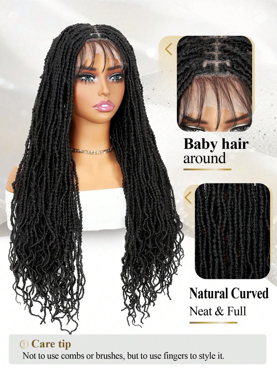 Soft Faux Locs Wig Full Lace Dreadlock Wig With Baby Hair Synthetic ...