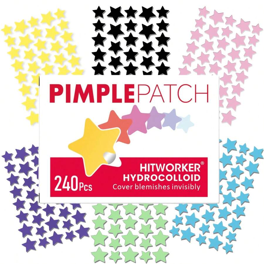 240 Patches Hydrocolloid Acne Patches, Blemishes Pimples Covering Patch ...