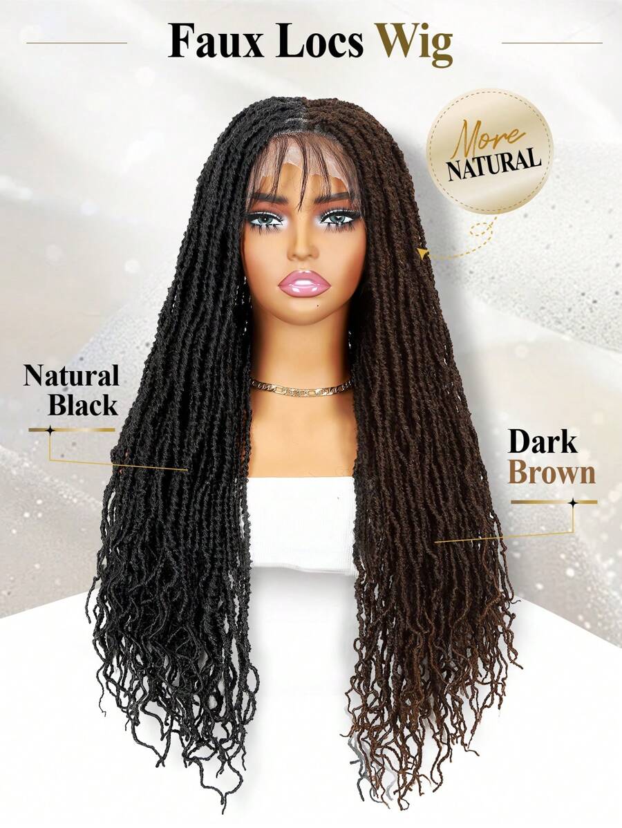 Peruca Soft Faux Locs Peruca Full Lace Dreadlock Com Cabelo De Bebê ...