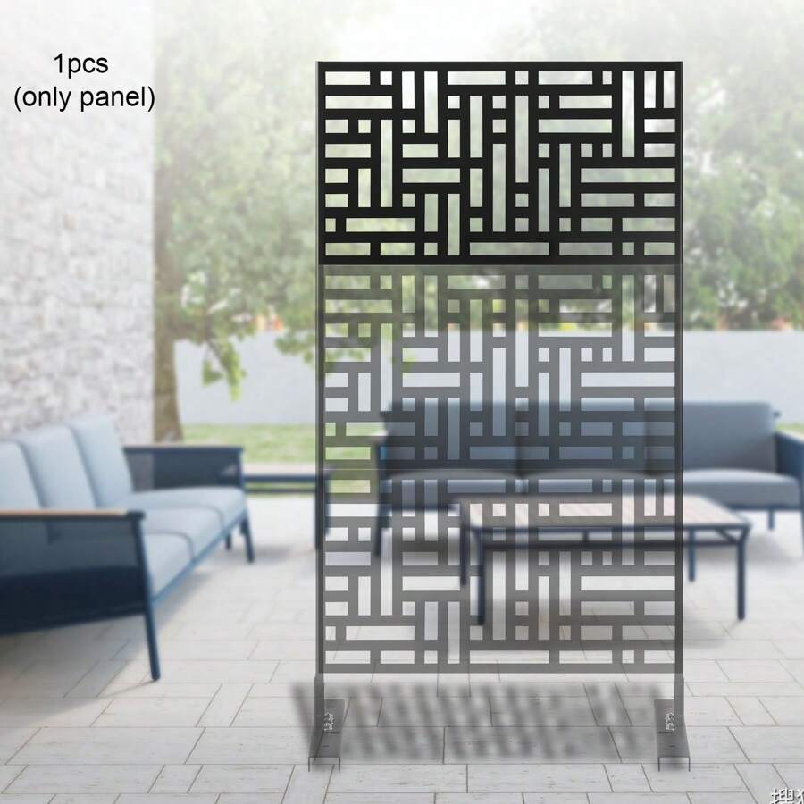 Decorative Outdoor Privacy Screen Panels, Modern Black Screen Panel ...
