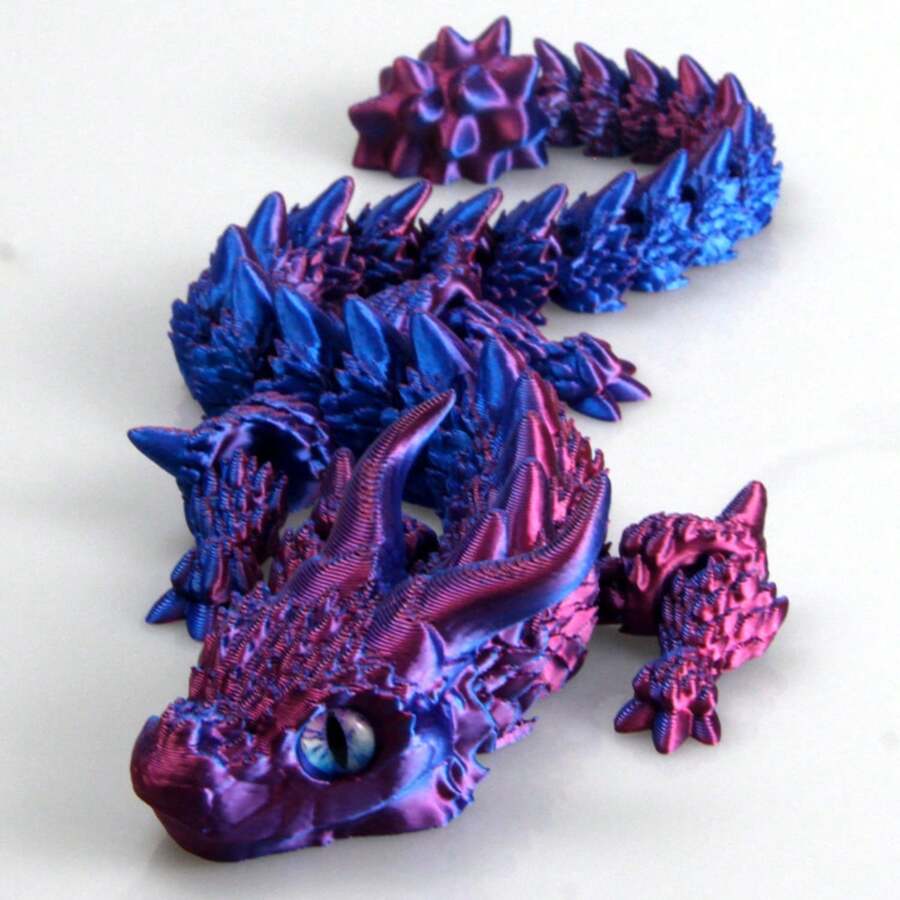 3D Printed Dragon Flexible 3D Printed Fidget Toys Cool Articulated ...