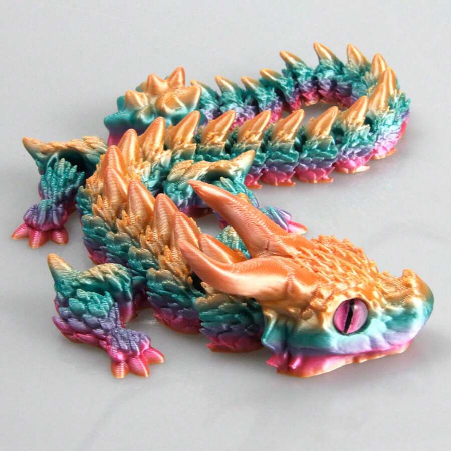 3D Printed Dragon Flexible 3D Printed Fidget Toys Cool Articulated ... 3D Printed Dragon Flexible 3D Printed Fidget Toys Cool Articulated ...