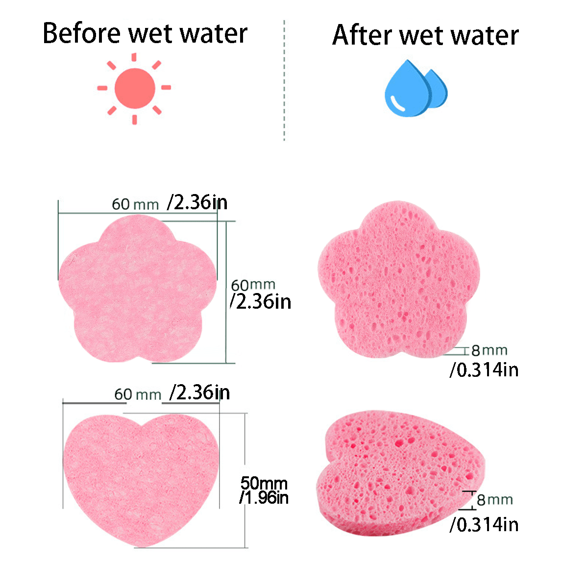 Facial Cleansing Wipes, Makeup Remover Compressed Facial Cleansing ...