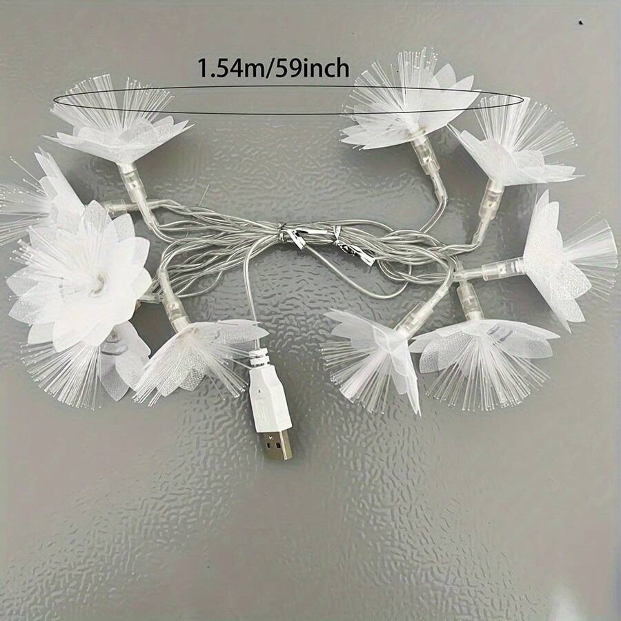 LEDファイバーオプティックフェアリーライトバッテリー式ガーランドクリスマスの飾り付けパーティーの新年バレンタインデーの装飾人工の花 フェストゥーン | #SHEINfashionweek