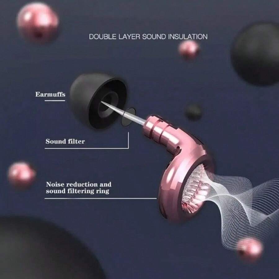 Noise Cancelling Silent Metallic Silicone Earplugs Loop Ring Ear Plugs ...