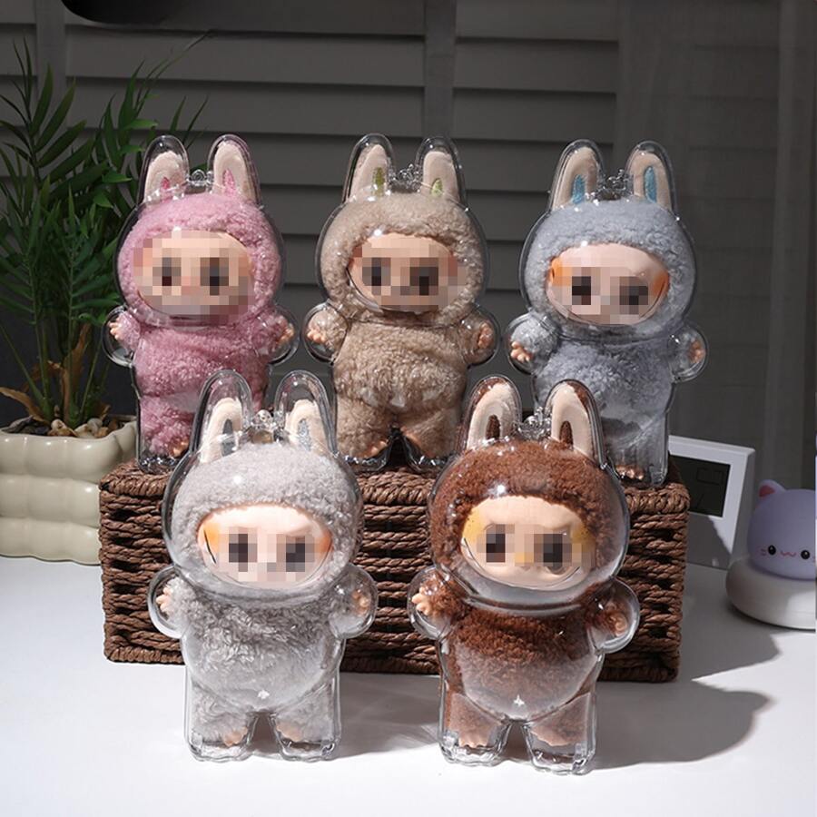 1pc/2pcs LABUBU Sit & Party Transparent Protective Case, LABUBU ...