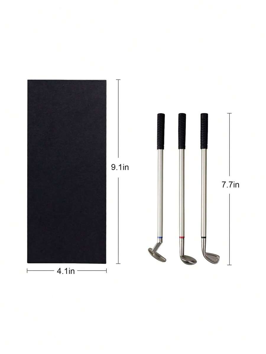 3 Golf Ballpoint Pens, Mini Desktop Golf Pen Gift Set Including Putting ...