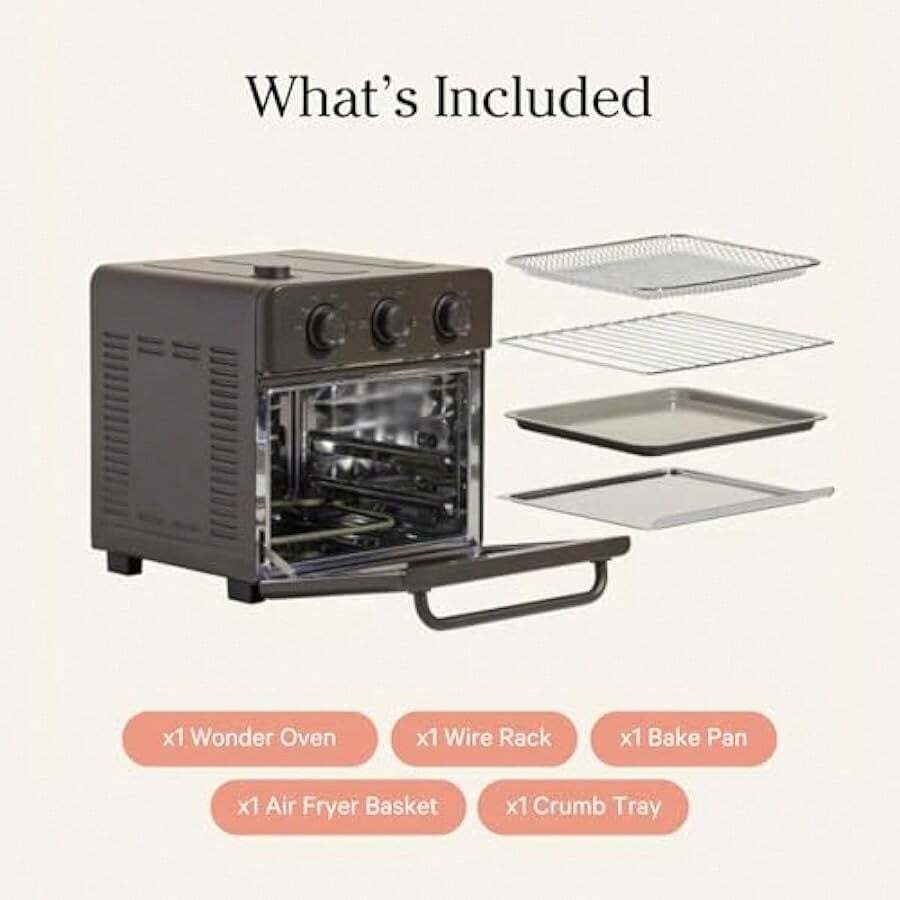 6-In-1 Air Fryer Toaster Oven With Steam Infusion Compact Countertop ...