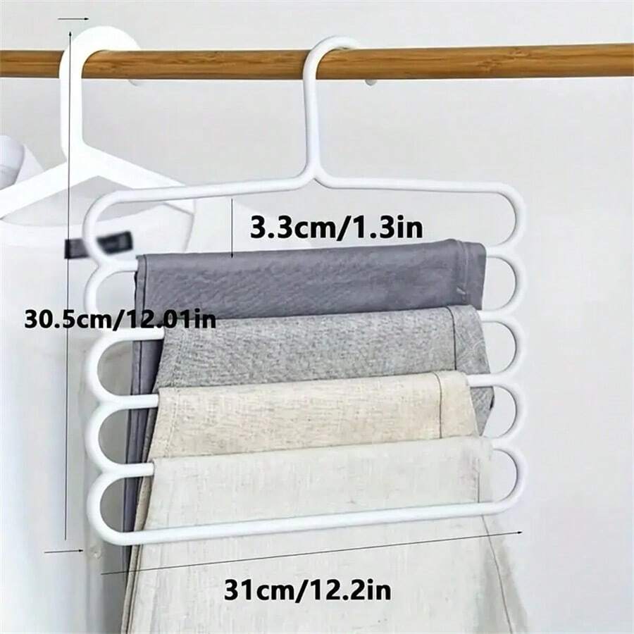 5-Piece Set, Multifunctional Five Layer Pants Rack, Anti Slip, Multi-Layer Clothing Store ...
