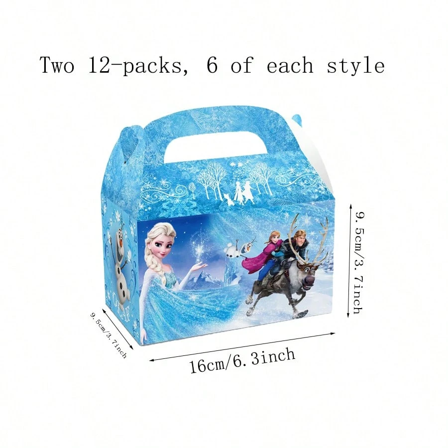 Disney 12 ชิ้น ตกแต่งงานวันเกิดธีมเฟรสิน, ถุงของขวัญ. กล่องบรรจุภัณฑ์ ...